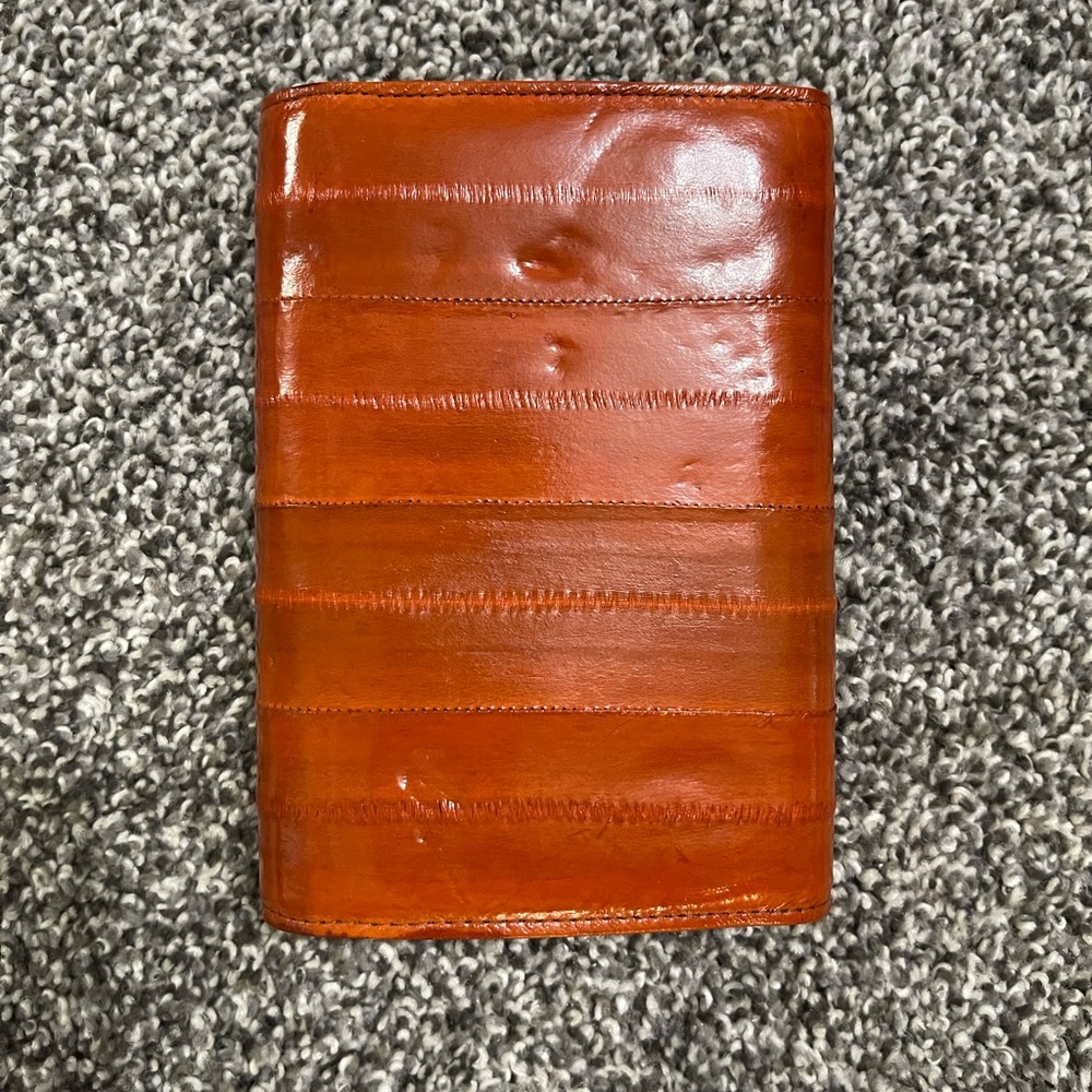 Vintage Lee Sands Brown Eel Skin Wallet - Gem
